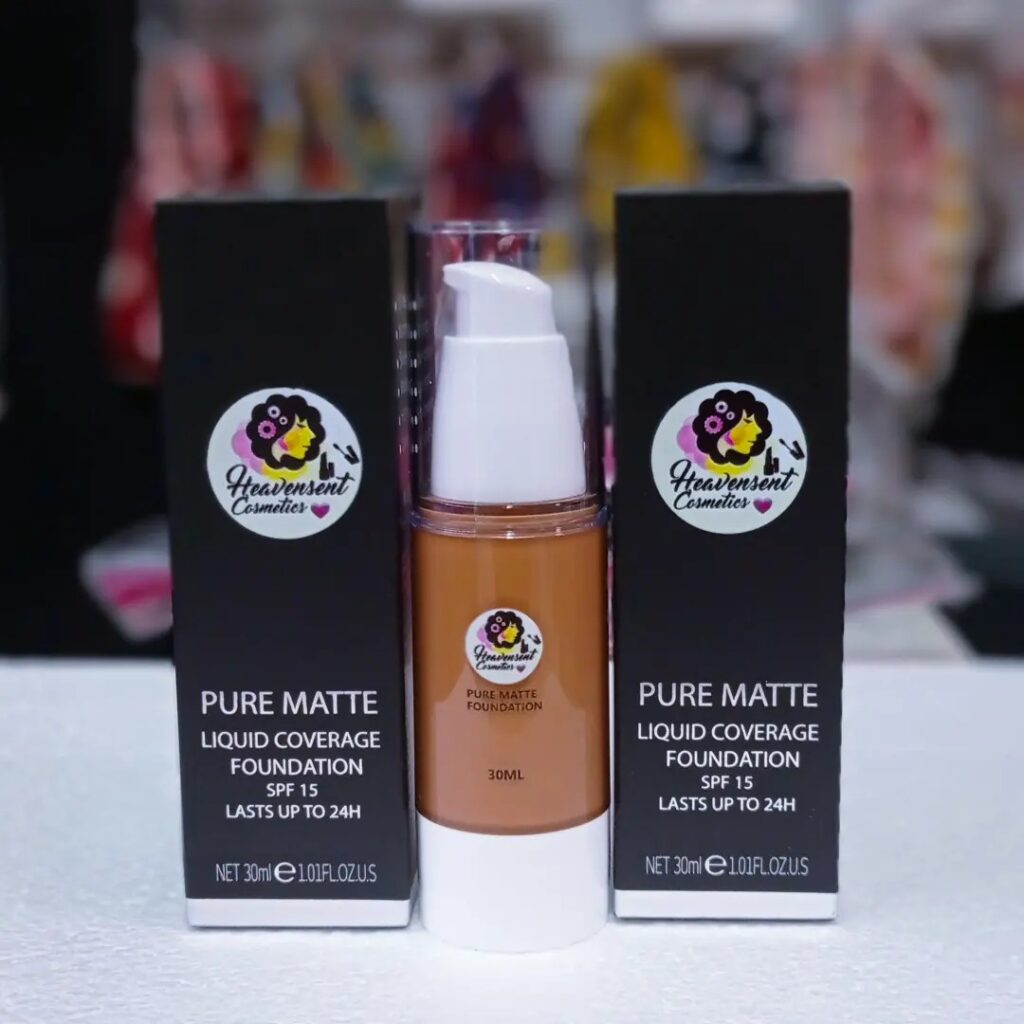 PURE MATTE LIQUID COVERAGE FOUNDATION – Heavensent Cosmetics